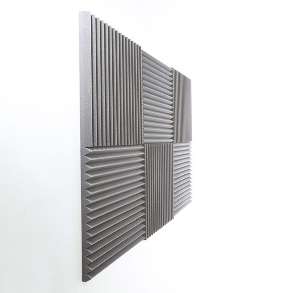 SoundFix 6 Grey Wedge Acoustic Foam Tiles Large