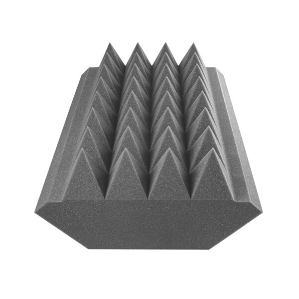 SoundFix Grey Pyramid Acoustic Foam Bass Traps Large 2 Pack